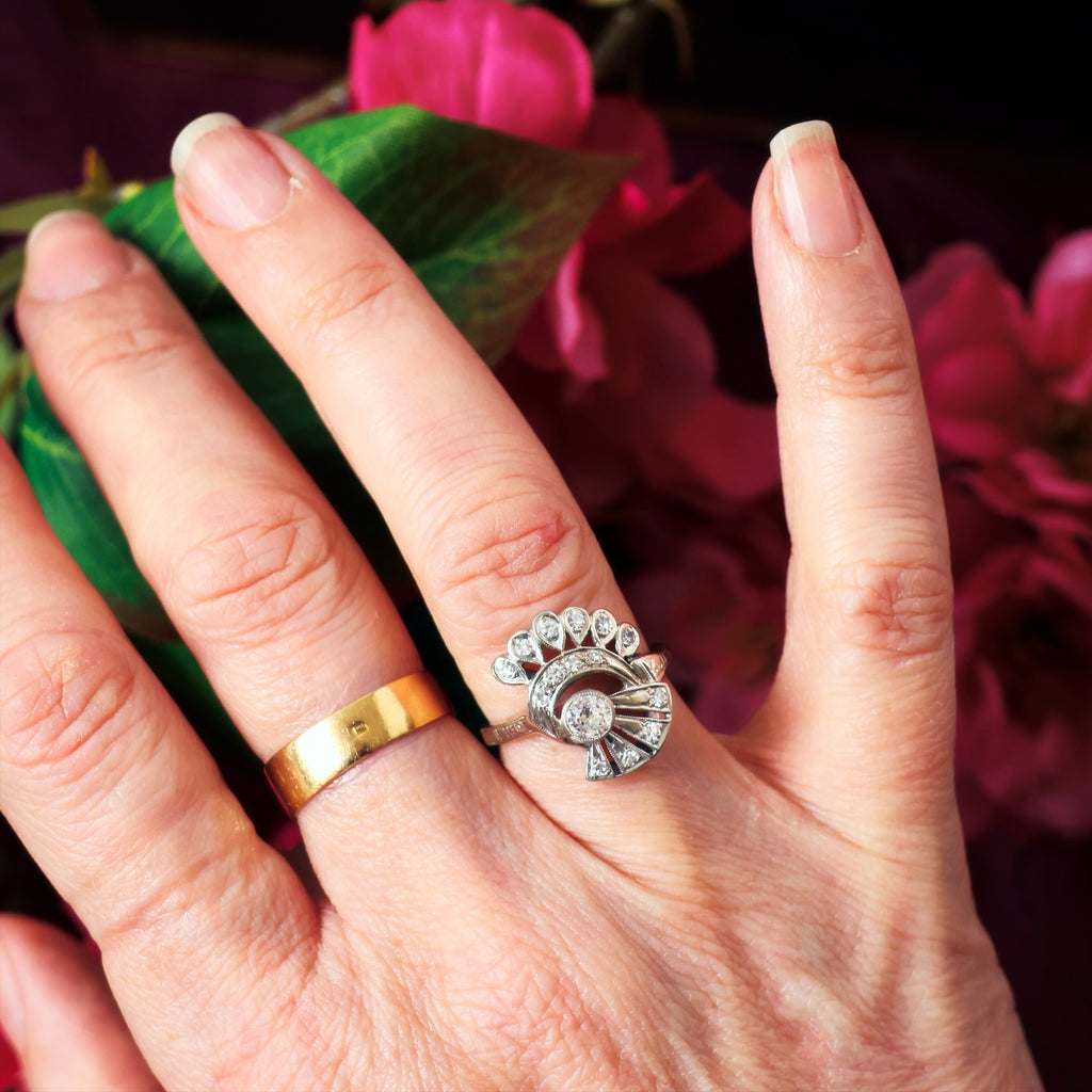 Extravagant Vintage Diamond Cocktail Ring – Fetheray