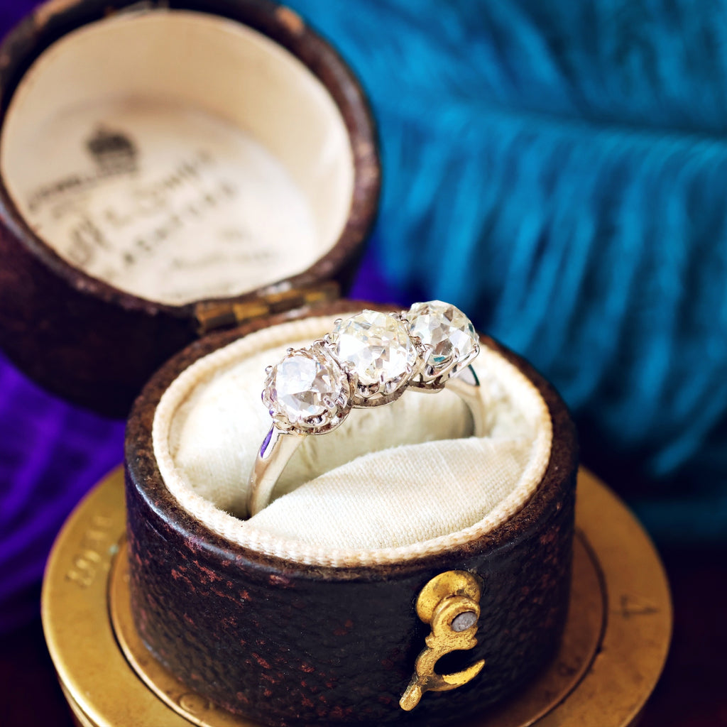 Spellbound! Vintage Hand Cut Diamond Trilogy Ring – Fetheray