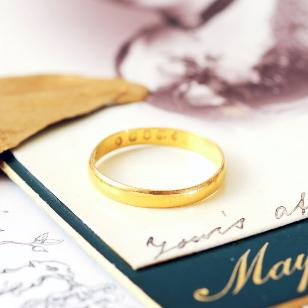 Scarce Date 1873 22ct Gold Wedding Band – Fetheray
