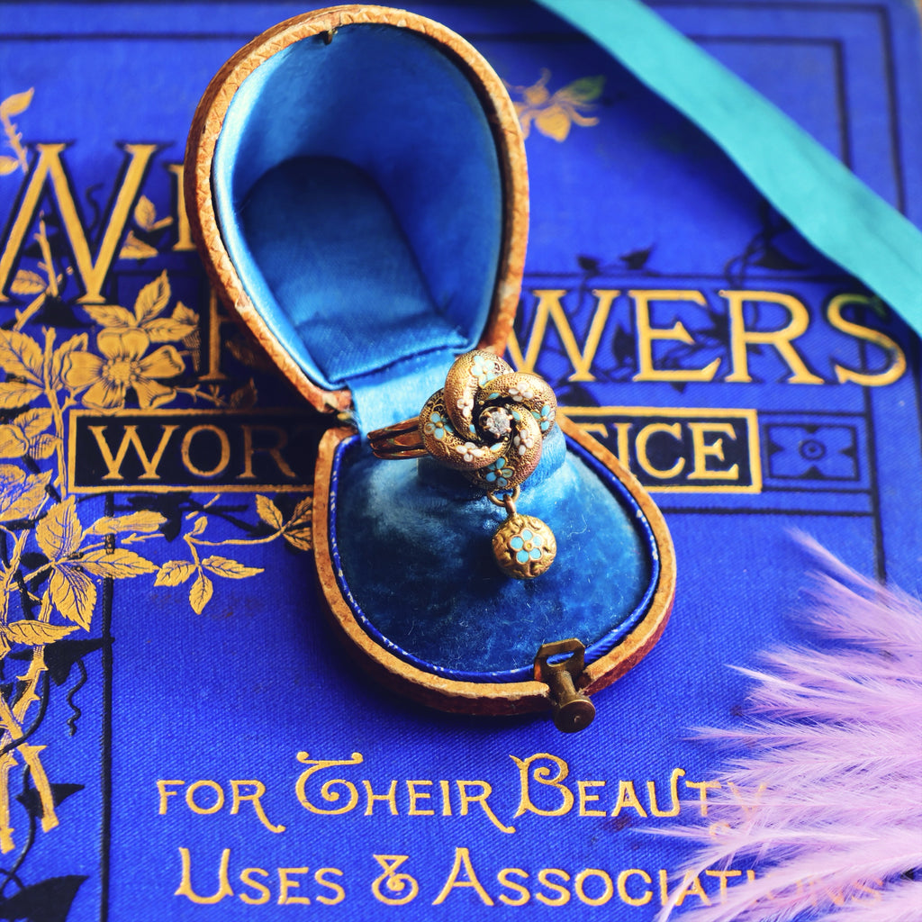 Fondest Adoration! Victorian Enamelled Forget-me-not Ring – Fetheray