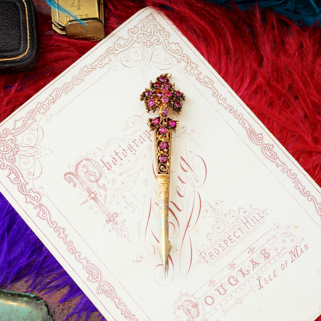 Ceylonese Katiri Mala Kondakoora Ruby Hair Pin – Fetheray