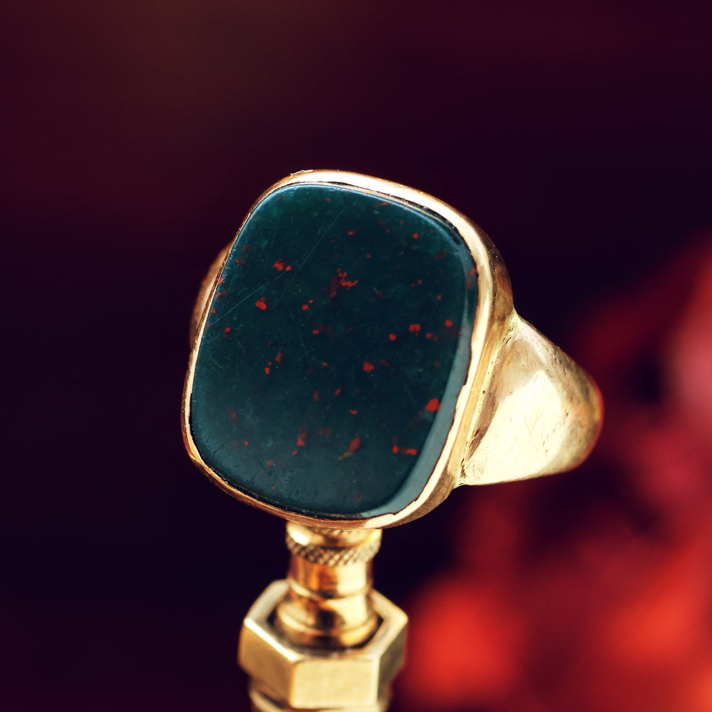 Circa 1870's 15ct Gold Bloodstone Signet Ring – Fetheray