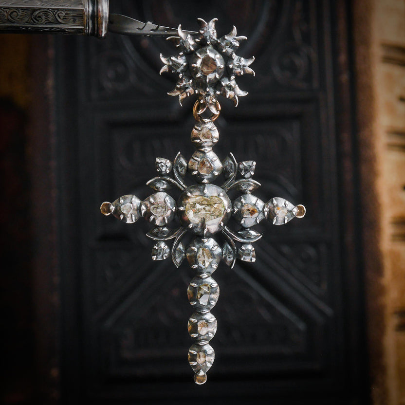 Antique 19th Century Belgian Diamond 'Flemish' Cross – Fetheray