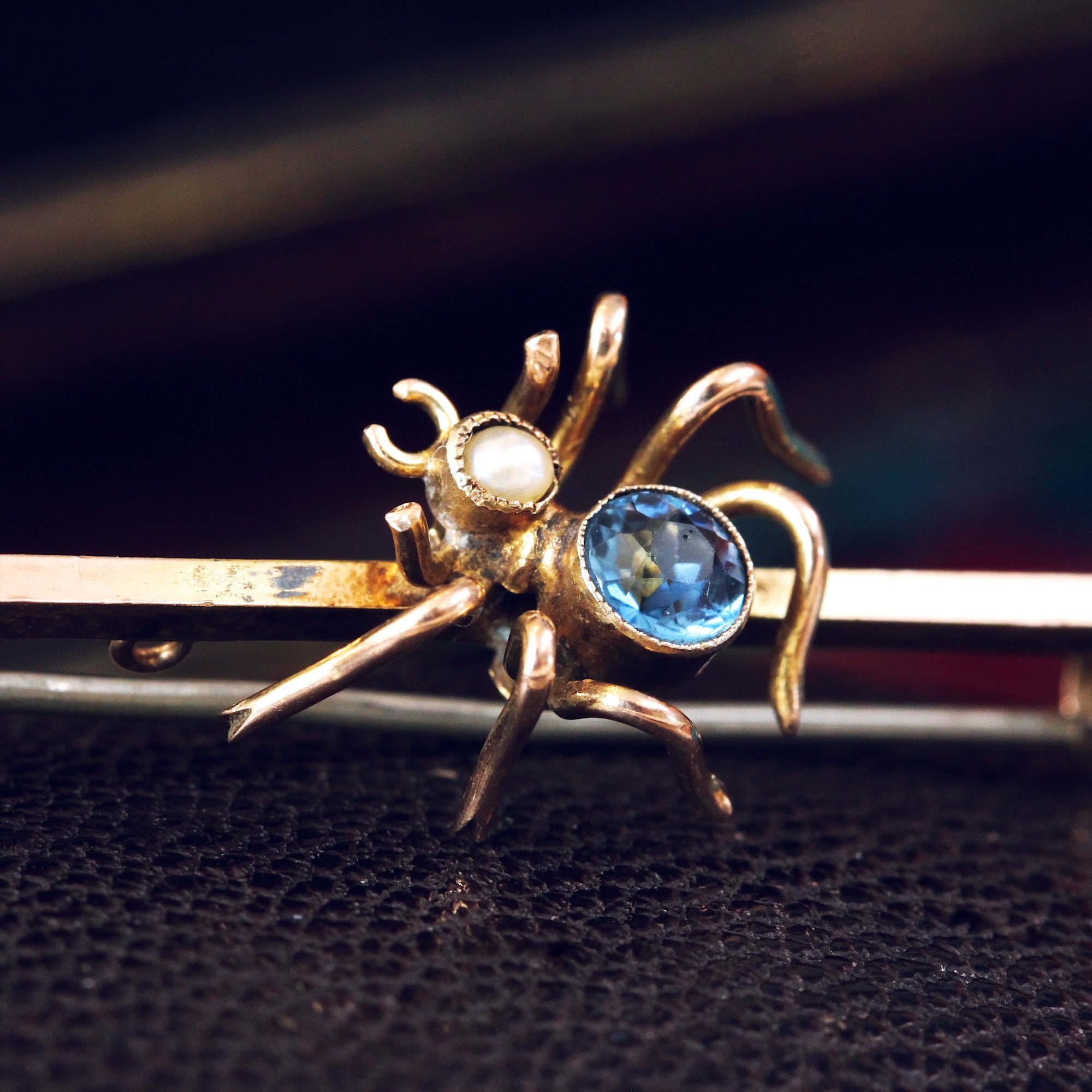 Quirky Edwardian Spider Bar Brooch – Fetheray