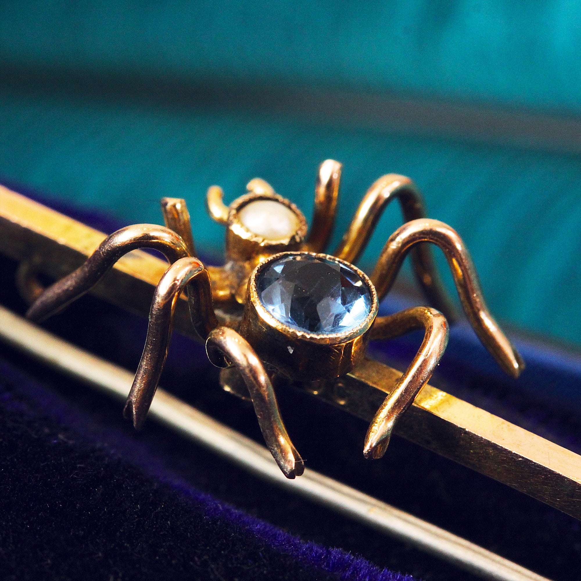Quirky Edwardian Spider Bar Brooch – Fetheray