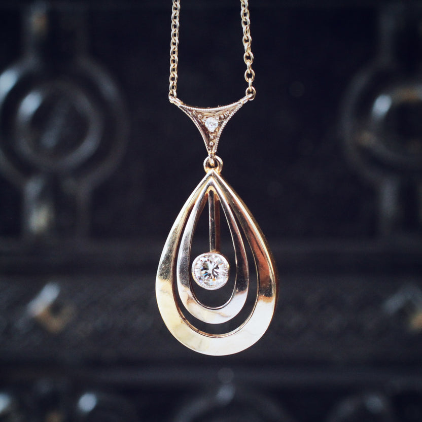 Finest Vintage Continental Diamond Pendant – Fetheray