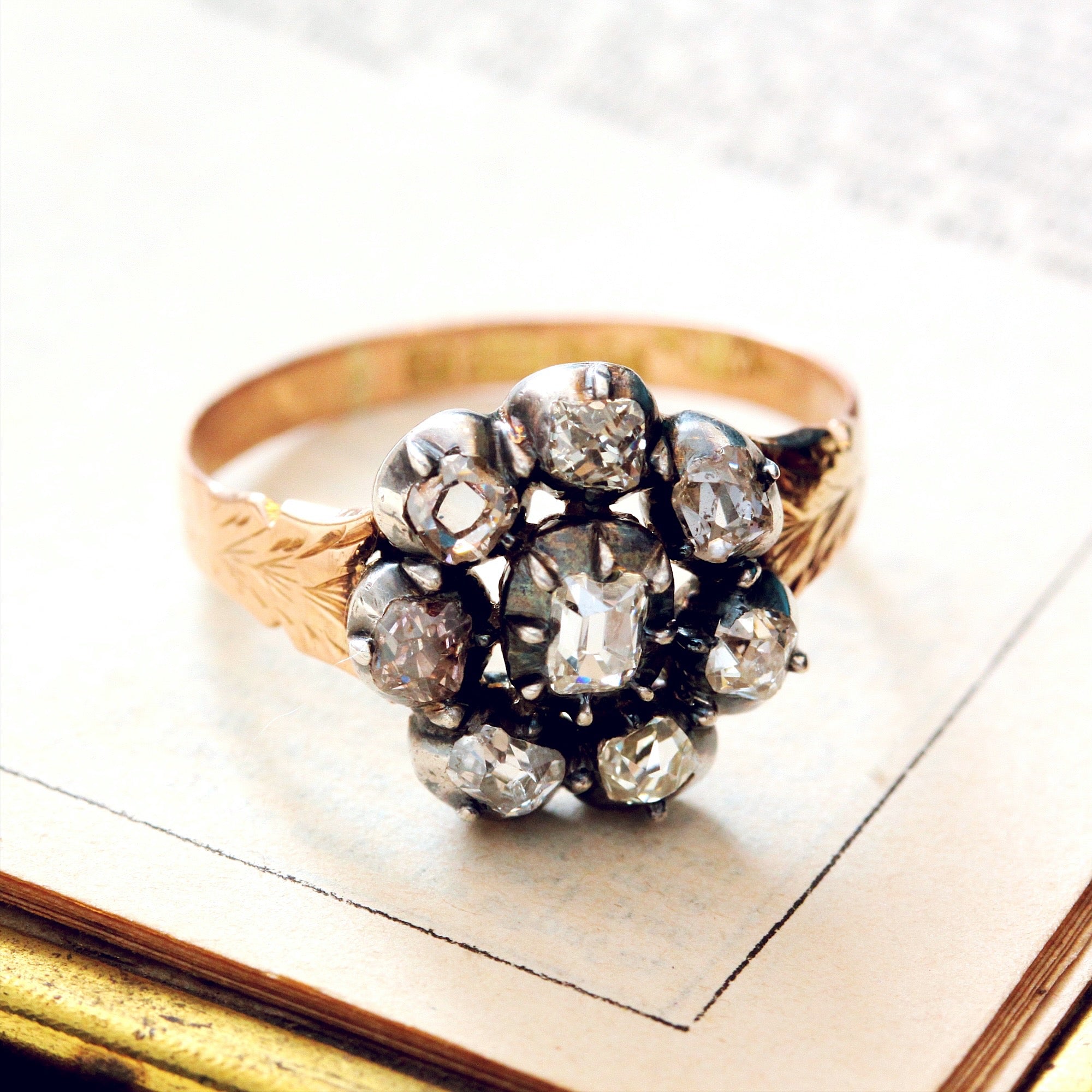 Antique Georgian Diamond Rosette Cluster Ring – Fetheray