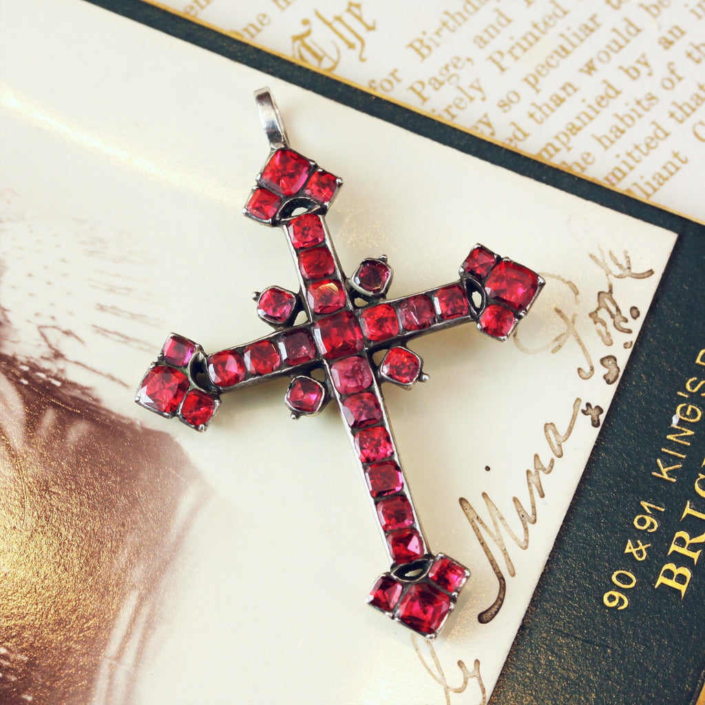 Antique Georgian Iberian Foiled Garnet Cross – Fetheray