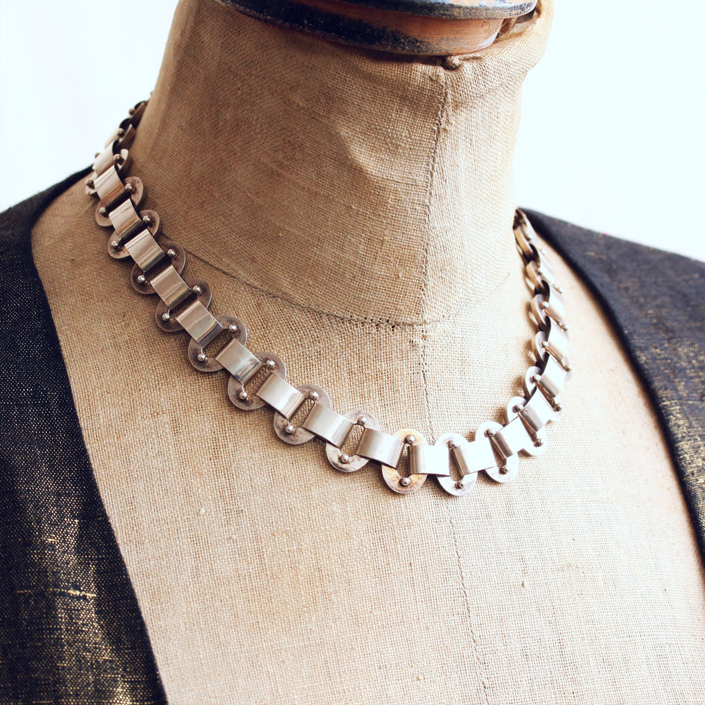 Fabulous Victorian Silver Book-Link Collarette Necklace – Fetheray