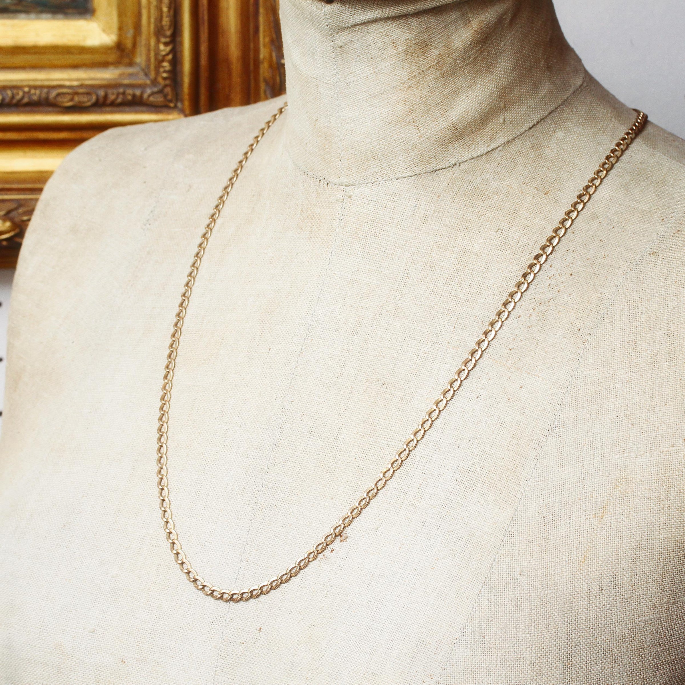 Date 1979 Vintage 9ct Gold 27 Inch Chain Necklace – Fetheray