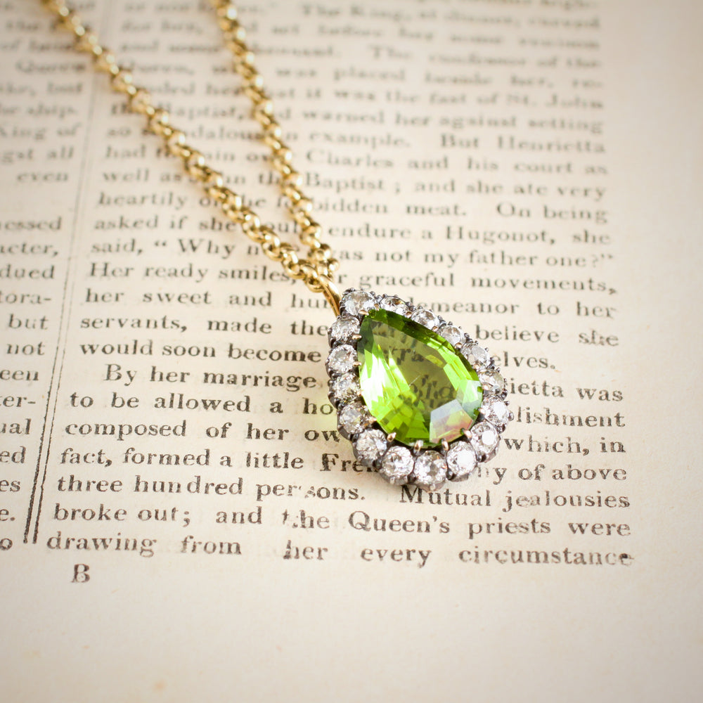 Grandiloquent Victorian Peridot & Diamond Convertible Bangle – Fetheray