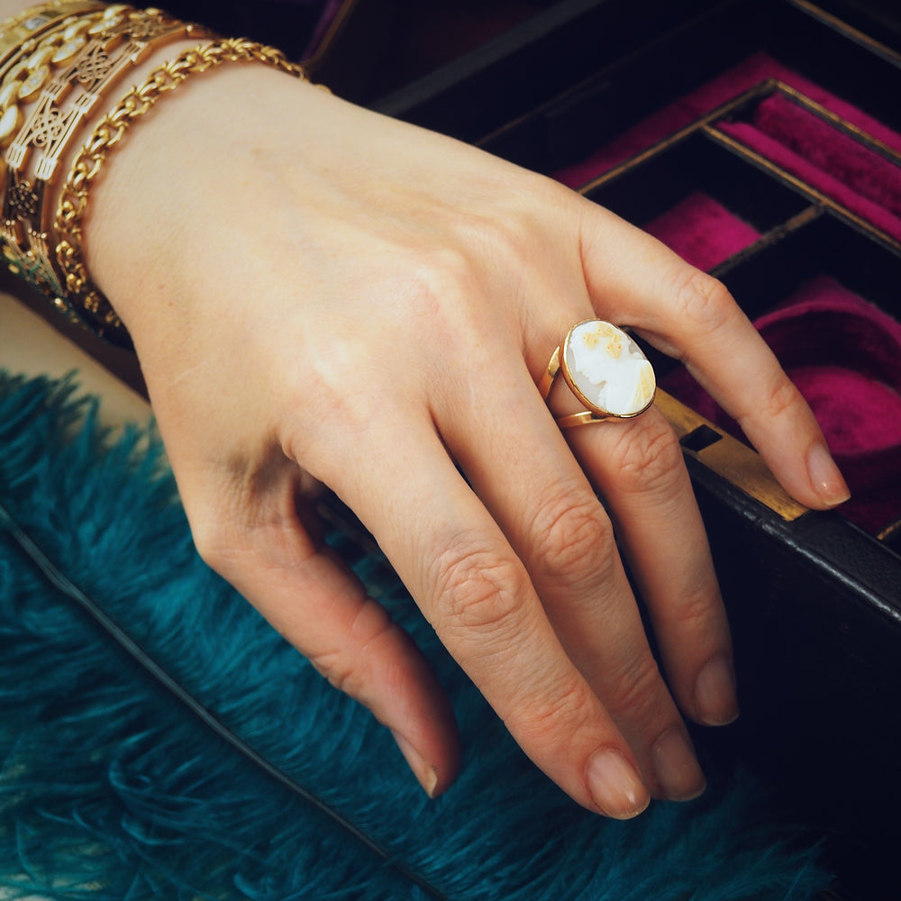 Antique Classical Bacchante Shell Cameo Ring – Fetheray