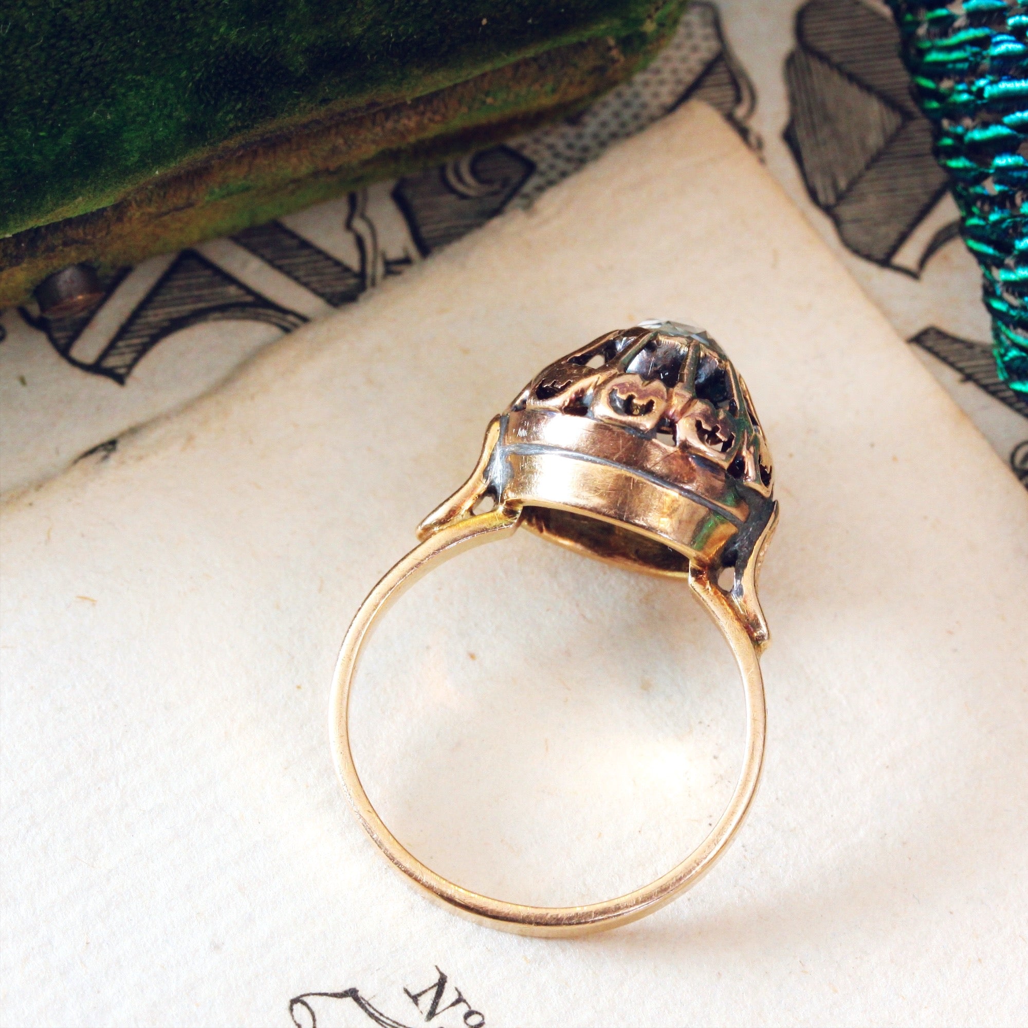 Unusual Merovingian Style Rose-Cut Diamond Ring – Fetheray