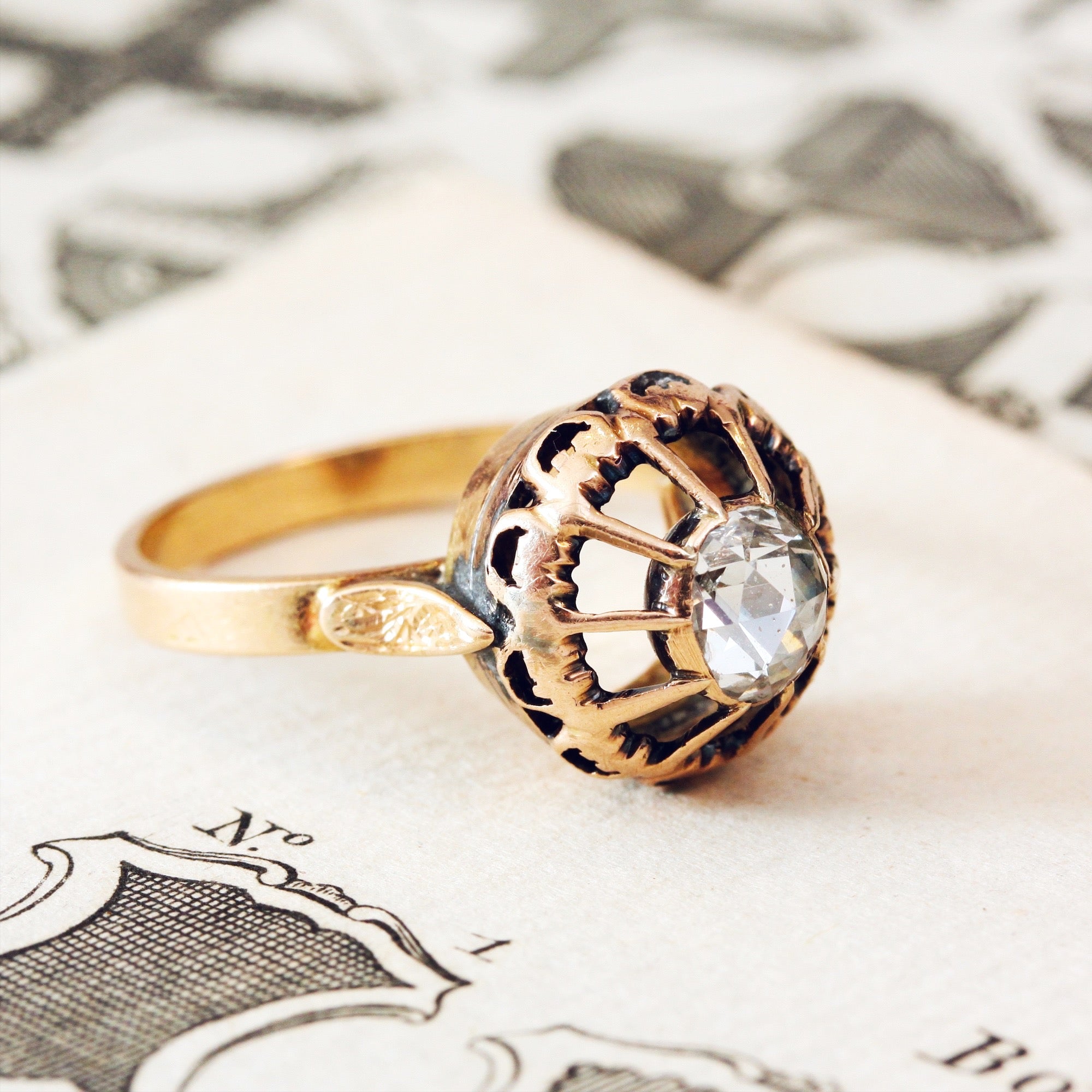 Unusual Merovingian Style Rose-Cut Diamond Ring – Fetheray