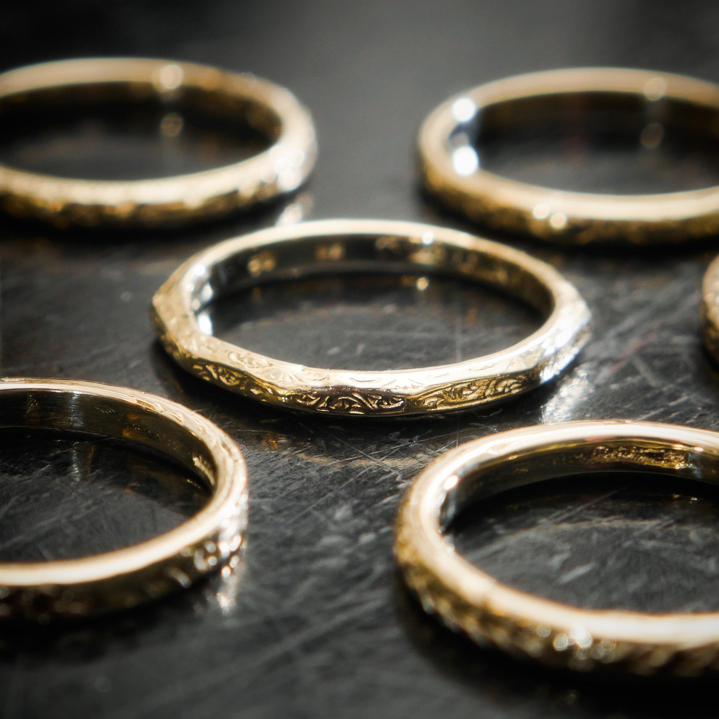 Vintage Style 'Decagon' 9ct Gold Vintage Style Wedding Ring – Fetheray