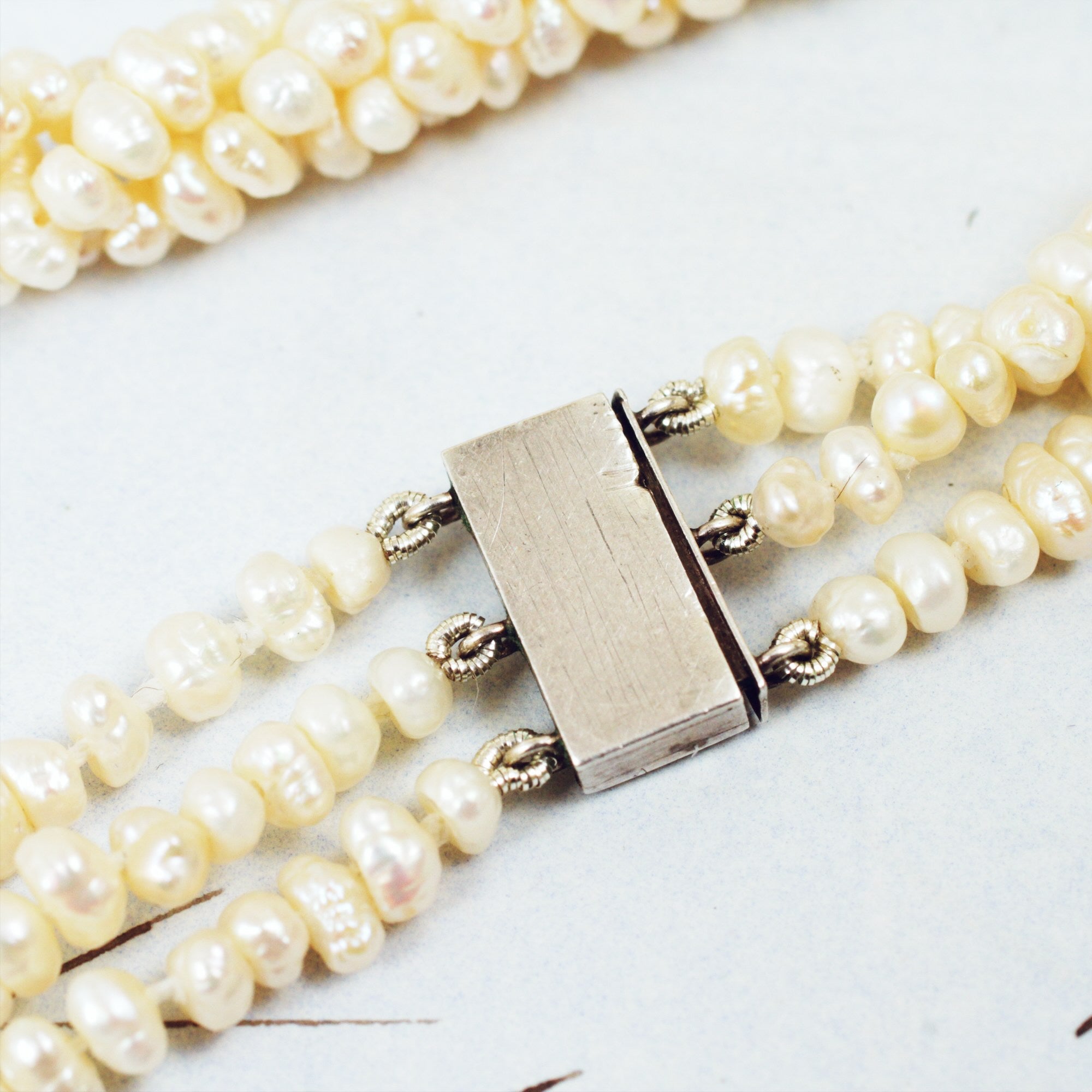Vintage Triple Twisted Strand of Freshwater Pearls – Fetheray
