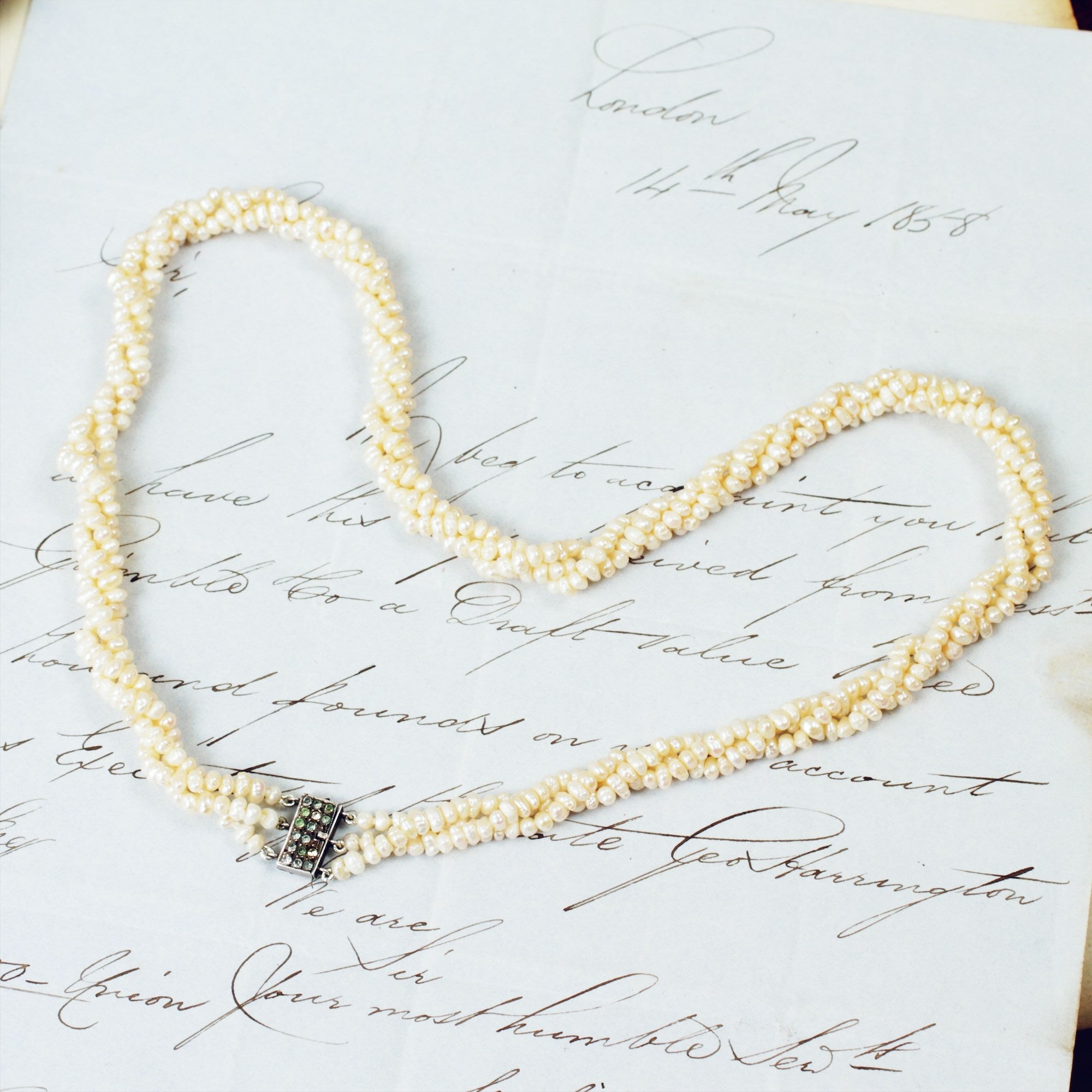 Vintage Triple Twisted Strand of Freshwater Pearls – Fetheray